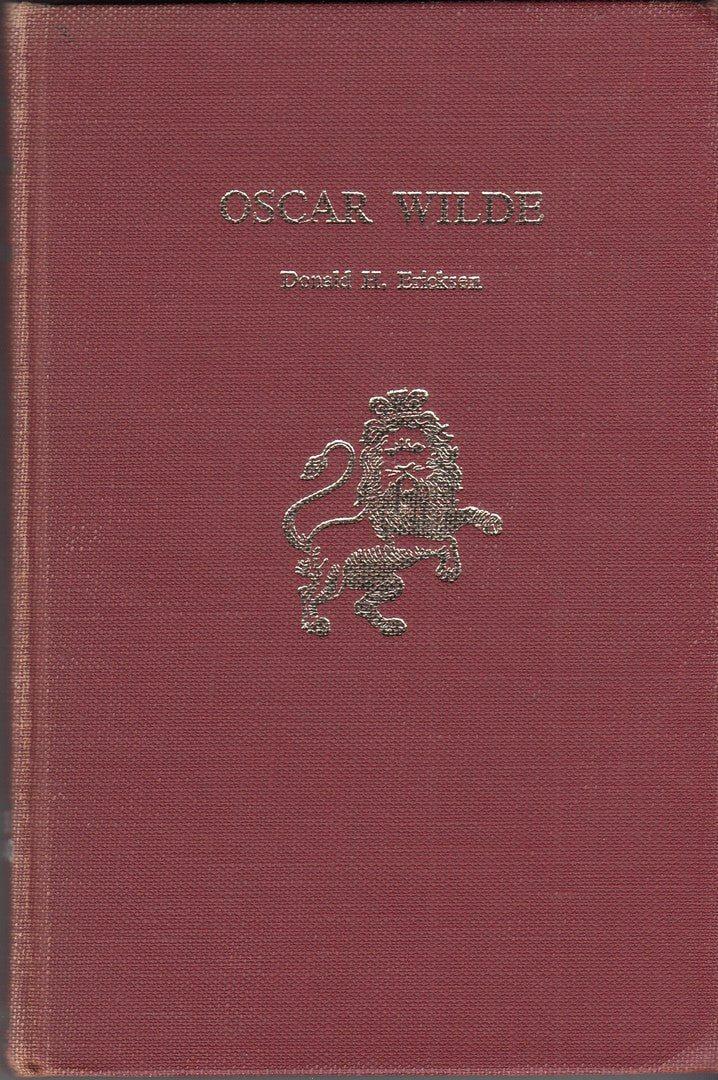 11719 Ericksen, Donald H. Oscar Wilde. – Jane Austen Books